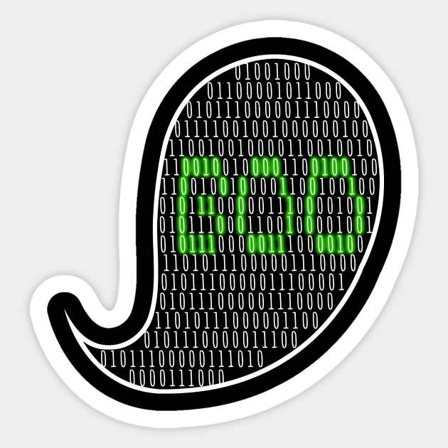 Scary Binary Code - Programmer - Sticker | TeePublic